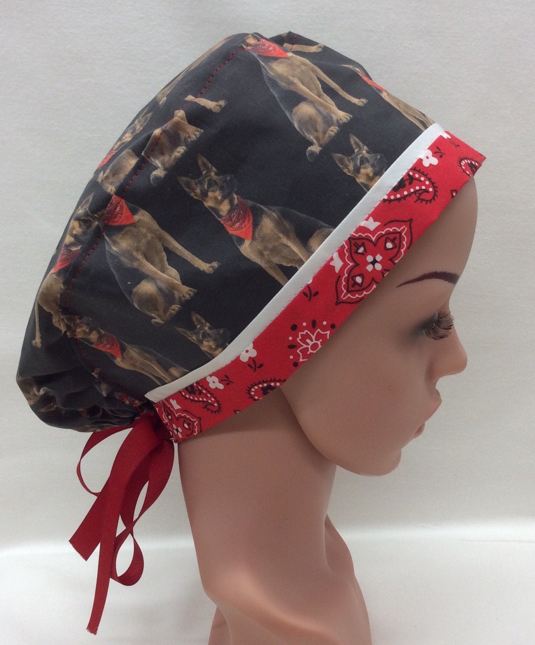 German Shepherd Surgical Scrub Cap, Chemo Cap, Nurse Hat, Scrub Hat - Etsy
