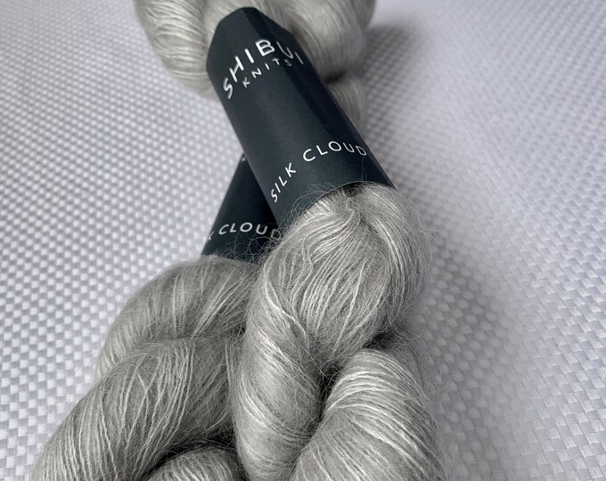 Shibui Knits Silk Cloud Yarn, "ash", Lot of Two Skeins, Wispy Ethereal ...