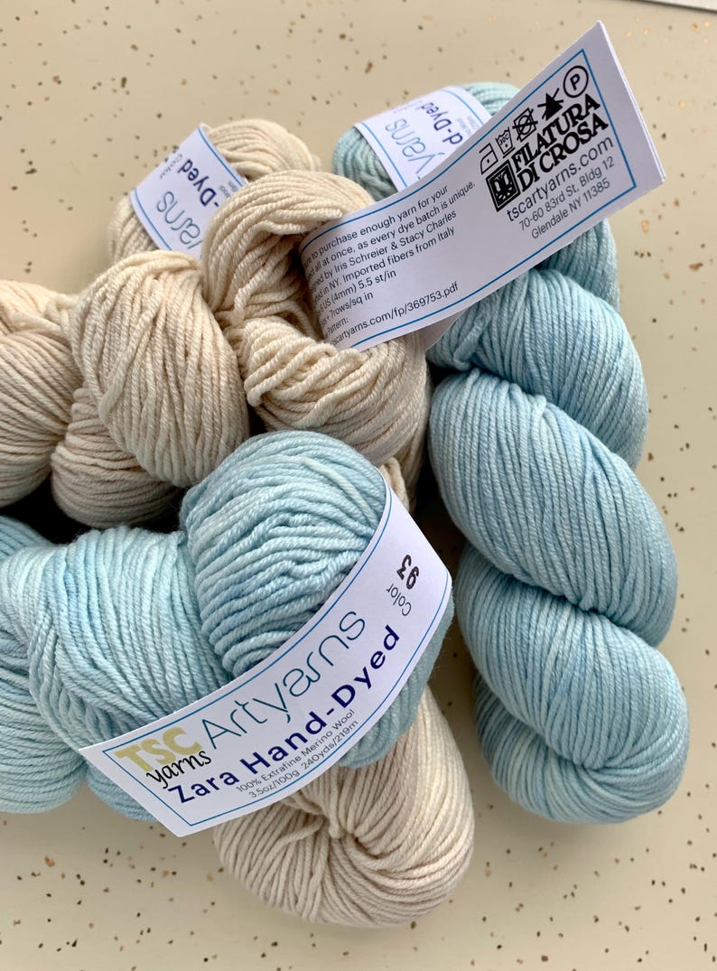 TSC Artyarns Zara, 4 Hanks With Instructions, Slip Stitch Layette Kit ...