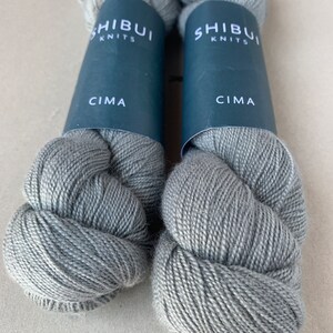 Shibui Knits Cima fog, Superbaby Alpaca and Fine Merino Blend, Two ...