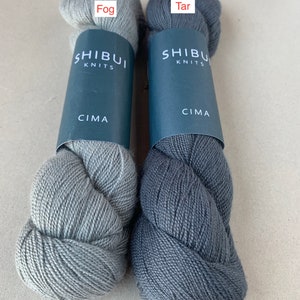 Shibui Knits Cima fog, Superbaby Alpaca and Fine Merino Blend, Two ...