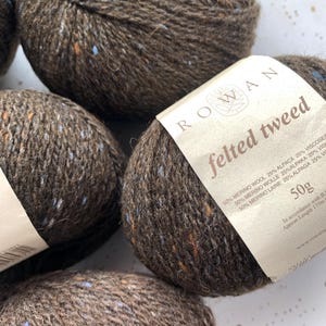 Rowan Felted Tweed, Lot of 5 Balls, Color 153 phantom Brown, DK Weight ...