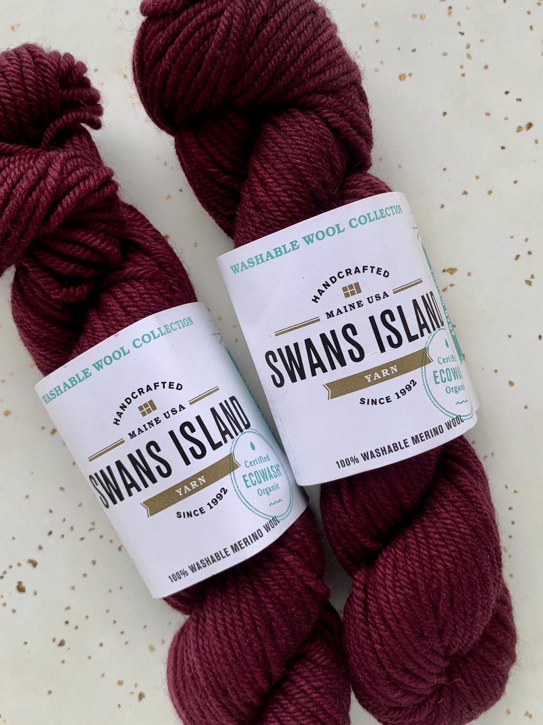 Swan’s Island- Washable Wool Collection, 100% Organic Merino Wool Yarn ...