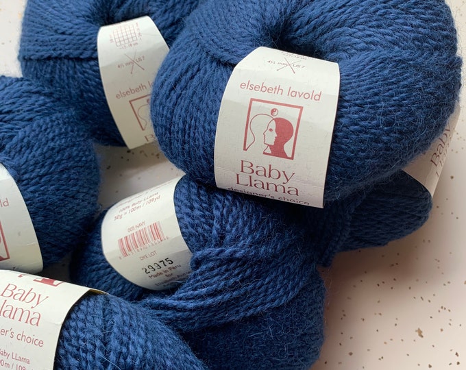 Elsebeth Lavold Baby Llama, Lot of Seven Skeins in “navy”, Designer’s ...