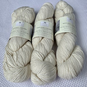 Swans Island Merino Wool & Tussah Silk Yarn, Three Color Matched Skeins ...