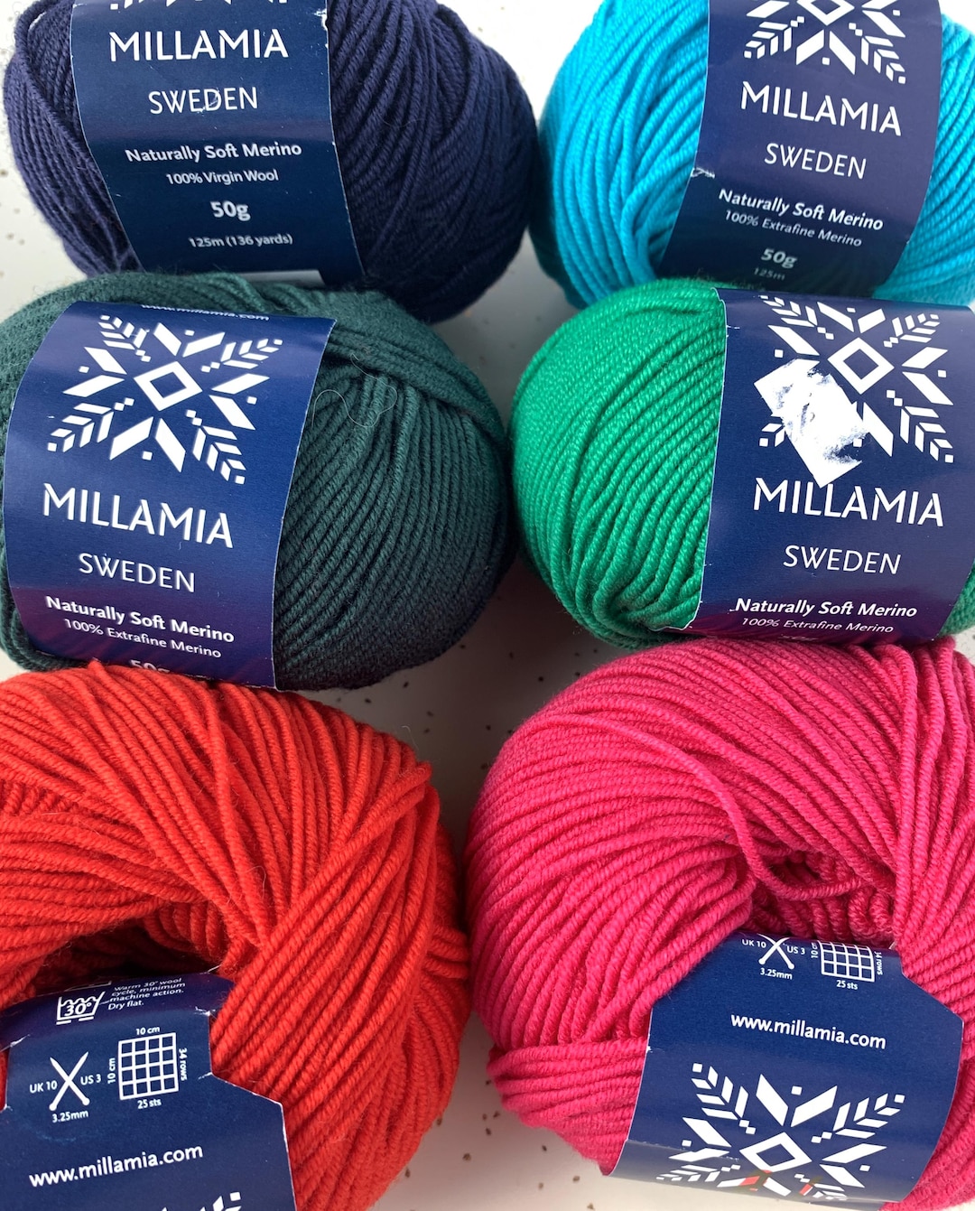 Millamia Naturally Soft Merino Yarn, Various Colors, 100% Merino Wool ...