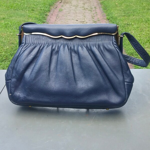 Navy Handbag - Etsy
