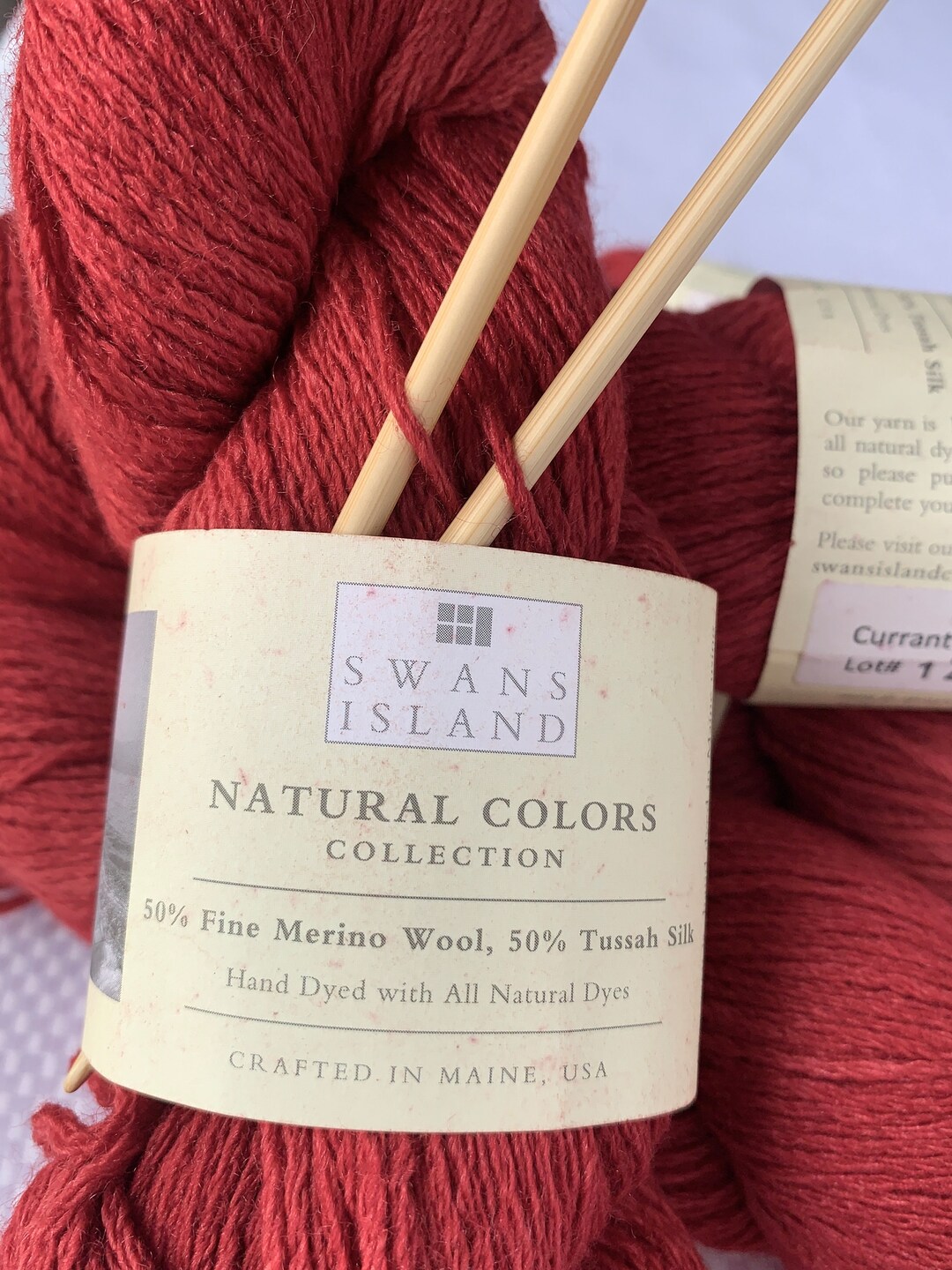 Swans Island Merino Wool & Tussah Silk Yarn, Five Color Matched Hanks ...