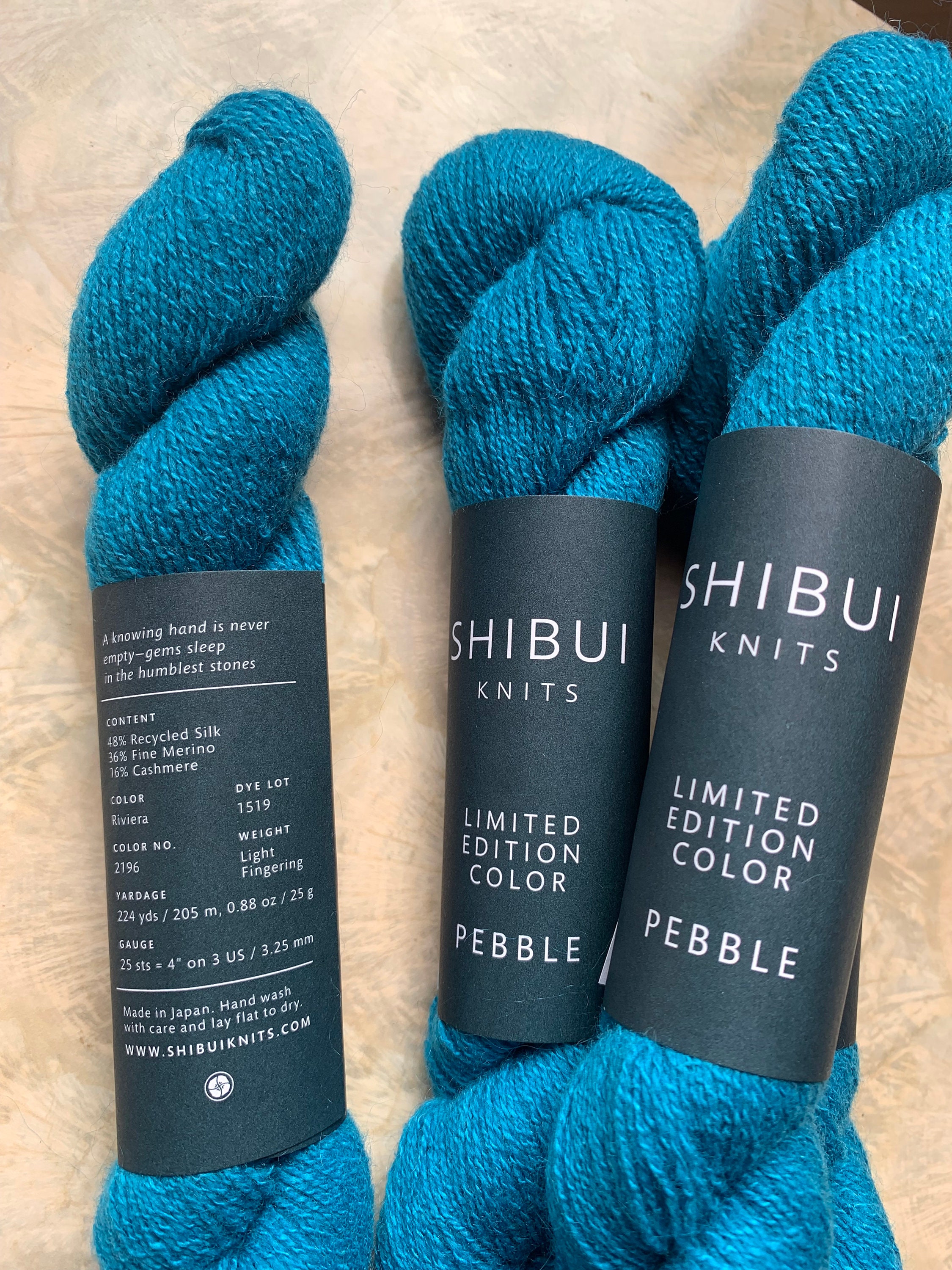 Shibui Knits Yarn Collection, Limited Edition Color Riviera, 9 Color ...