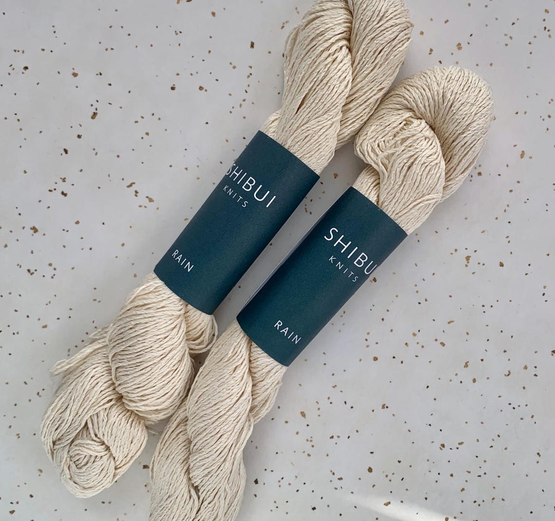 Shibui Knits-rain in "ivory", Two Hanks, DK Weight, Cotton Yarn in a ...