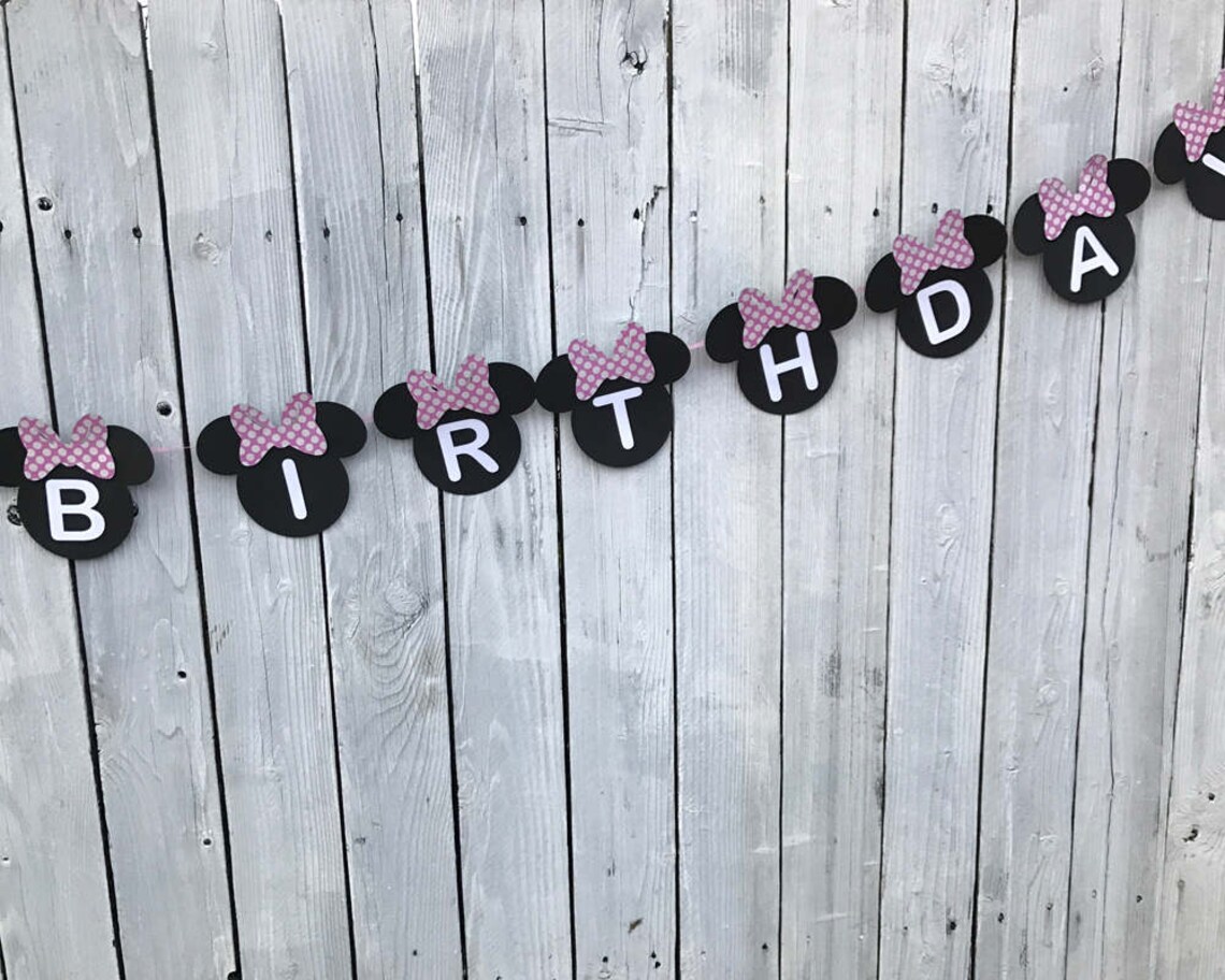 Minnie Mouse Banner - Etsy Canada