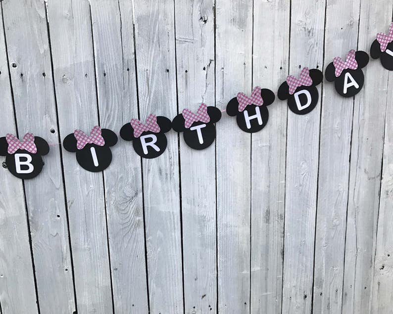 Minnie Mouse Banner - Etsy Canada