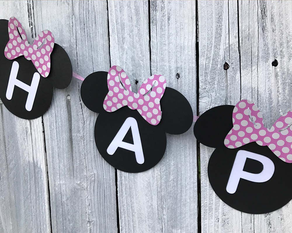 Minnie Mouse Banner - Etsy