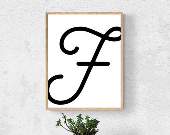 Letter F Poster - Etsy