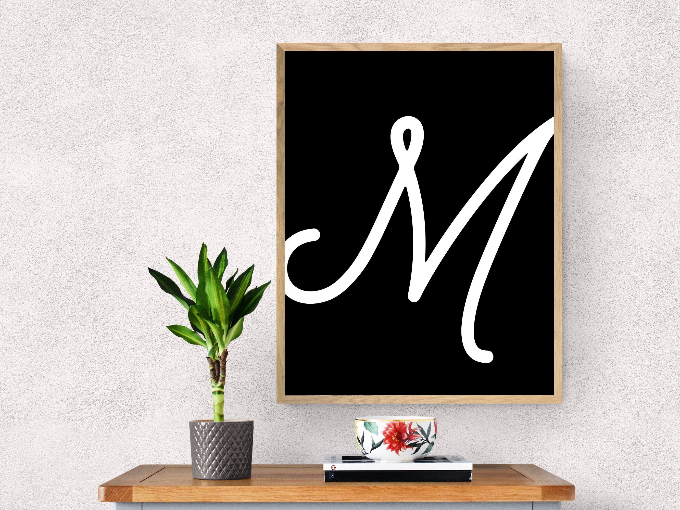 Printable Art Letter M Poster Typography Poster Minimalist - Etsy France