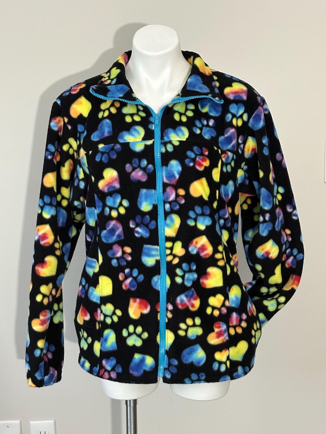 Limited Edition Paw Print Fleece Jacket - Etsy