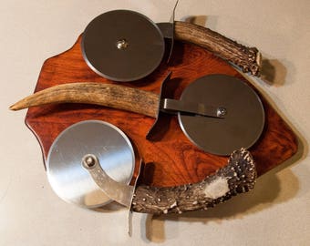Pizza Cutter With Deer Antler Handle - Etsy
