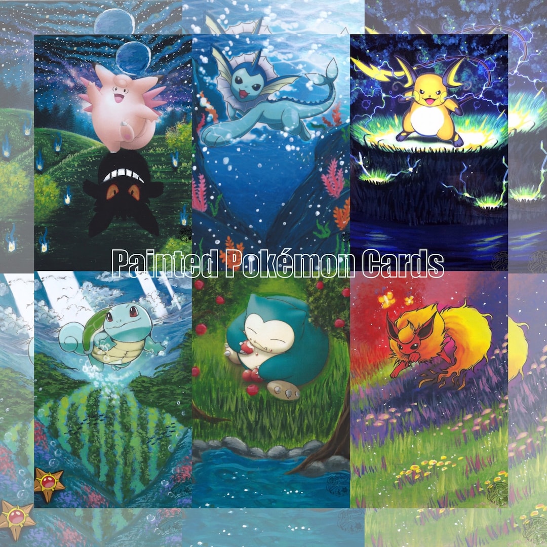 Custom Hand Painted Pokémon Card - Etsy