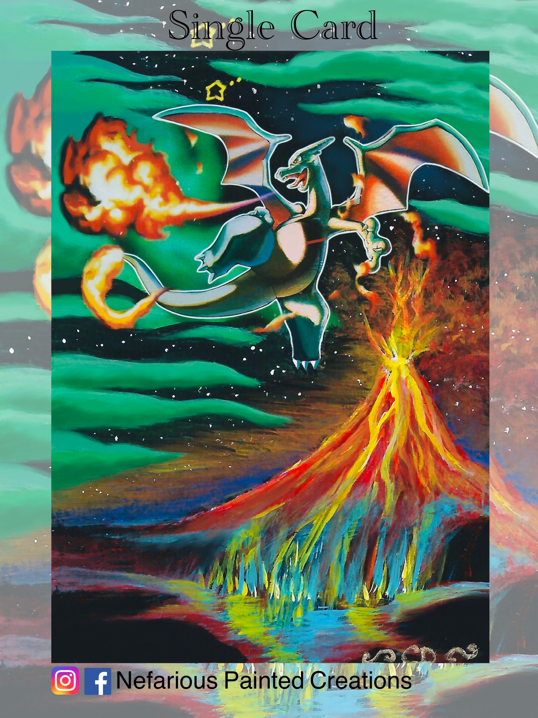 Custom Hand Painted Pokémon Card - Etsy