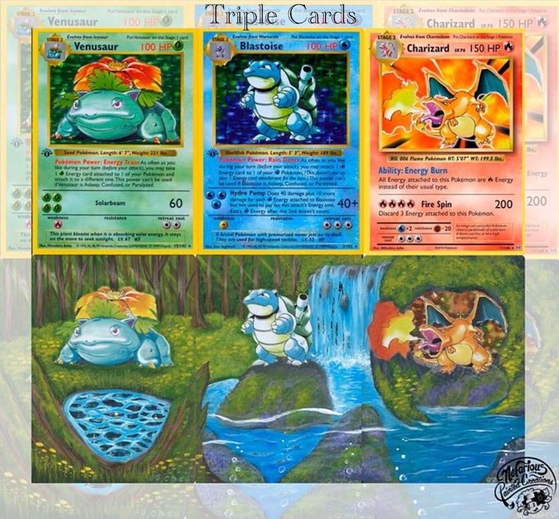 Custom Hand Painted Pokémon Card - Etsy