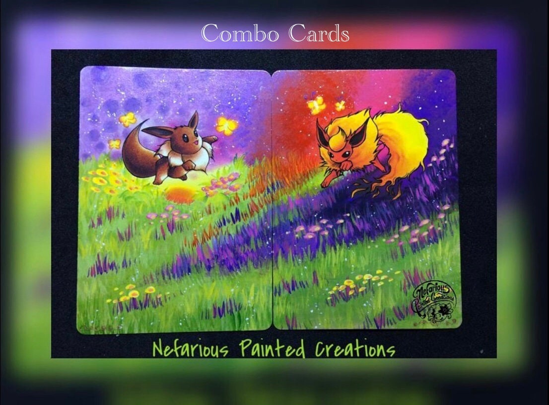 Custom Hand Painted Pokémon Card - Etsy