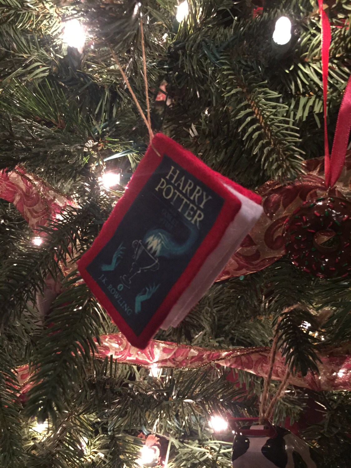 Made-to-order felt book Christmas ornament holiday present | Etsy