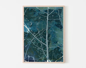 Cyanotype Photograph Dried Flowers Babies Breath Wedding - Etsy