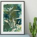Tropical Bamboo Botanical Cyanotype Printable Art Print, BAMBOO GARDEN ...