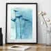 Cyanotype Print Botanical Wall Art, Blue Queen Anne Flower Bouquet, Wet ...