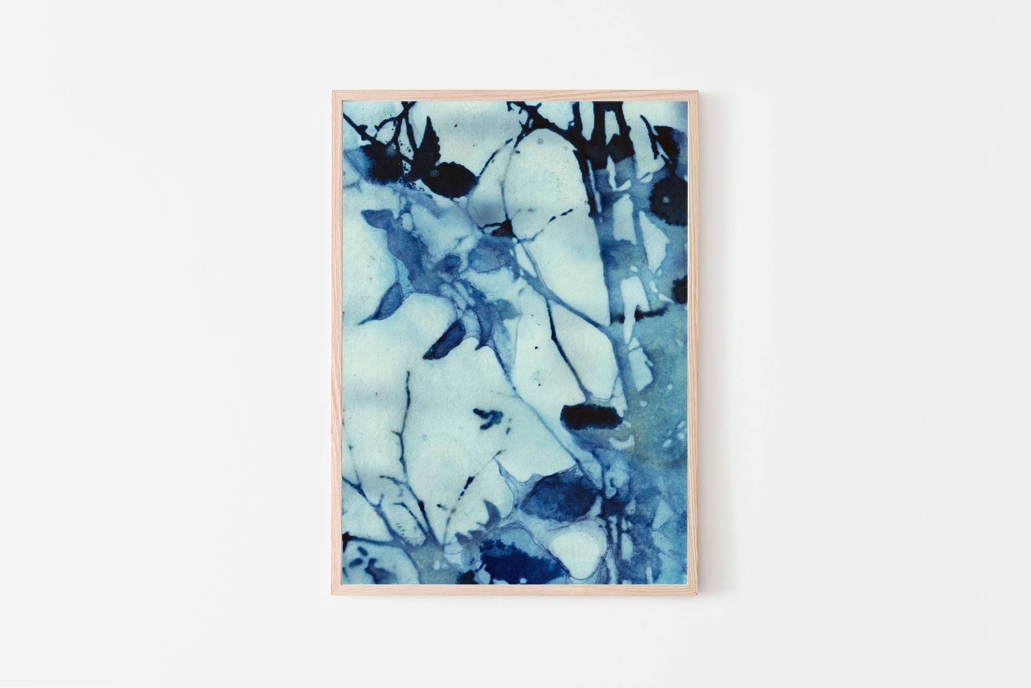 Abstract Cyanotype Botanical Art Print Modern Nature Wall - Etsy
