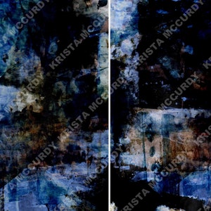 Abstract Painting BLUE CHAOS Digital Paper Pack, Instant Download ...