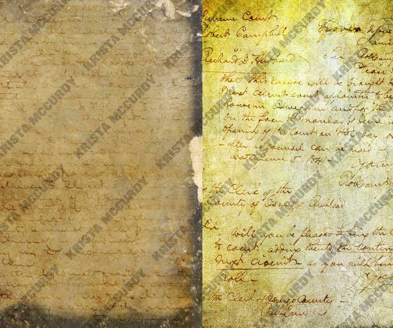 Digital Grunge Paper Pack AGED DOCUMENTS VOL. 1 Printable Junk - Etsy