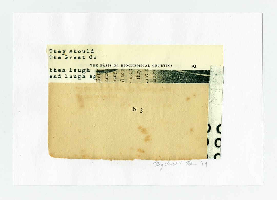 Original Collage Art, Minimalist Original Art to Frame, Graphic Design ...