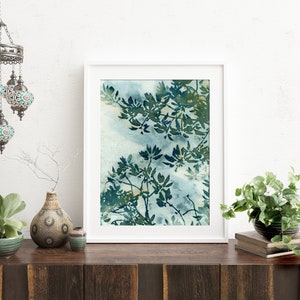 Printable Botanical Art, Decorative Cyanotype Print Instant Download ...