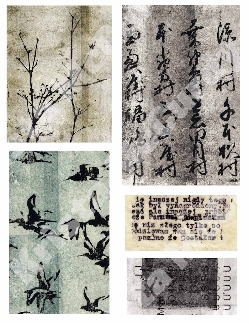 Printable Grunge Collage Sheets Digital Paper Printable Junk - Etsy