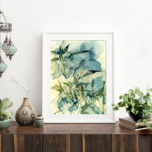 Bamboo Botanical Cyanotype Printable Art Print, CLEAR BAMBOO, Natural ...
