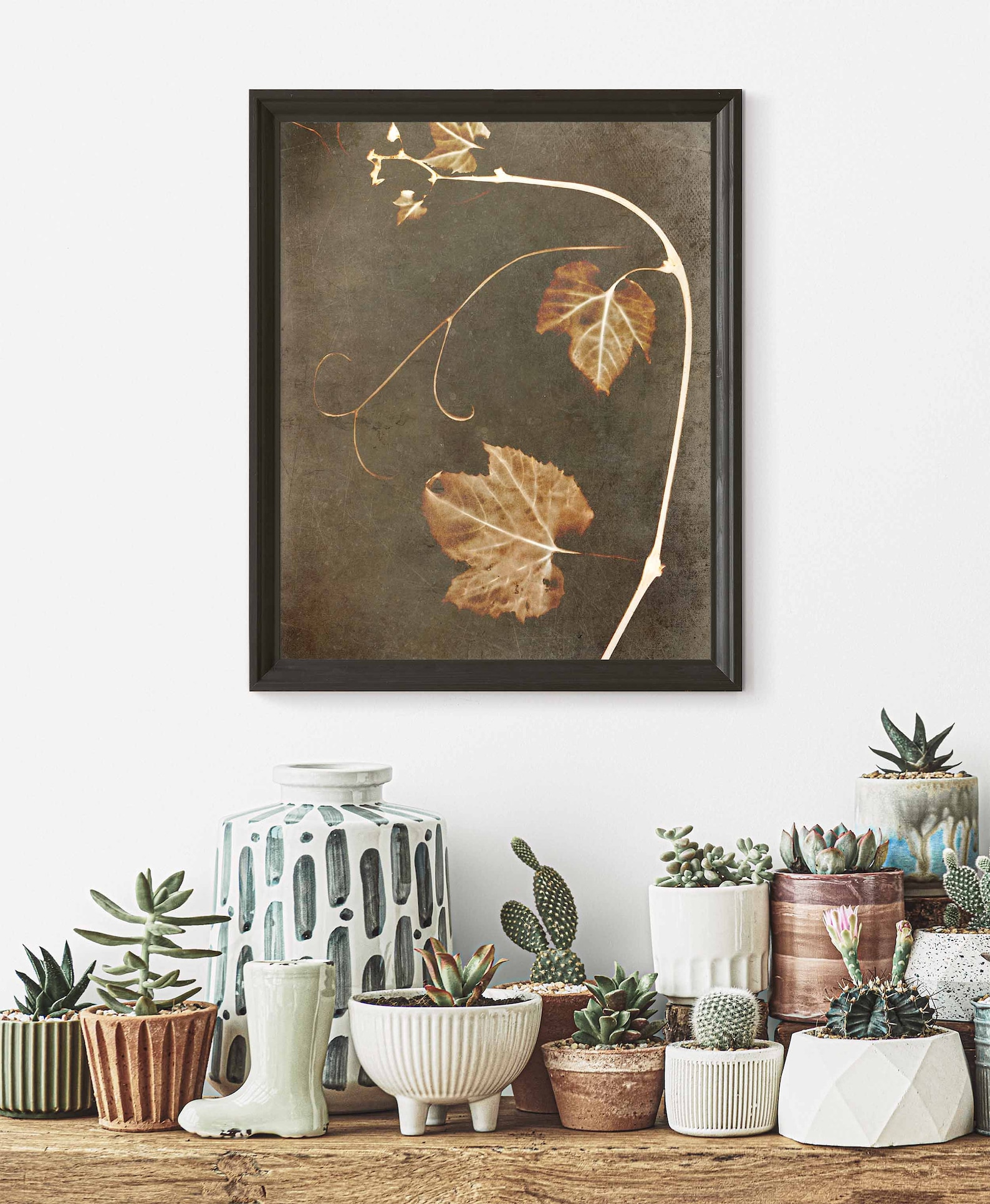 Printable Botanical Wall Art AUTUMN MIRROR Lumen Print Grape - Etsy