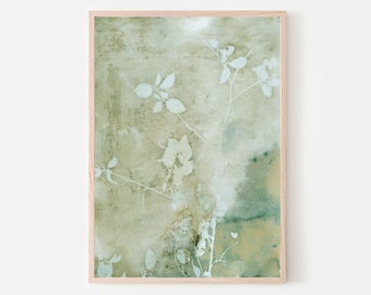 Printable Botanical Wall Art Cyanotype Print Instant | Etsy