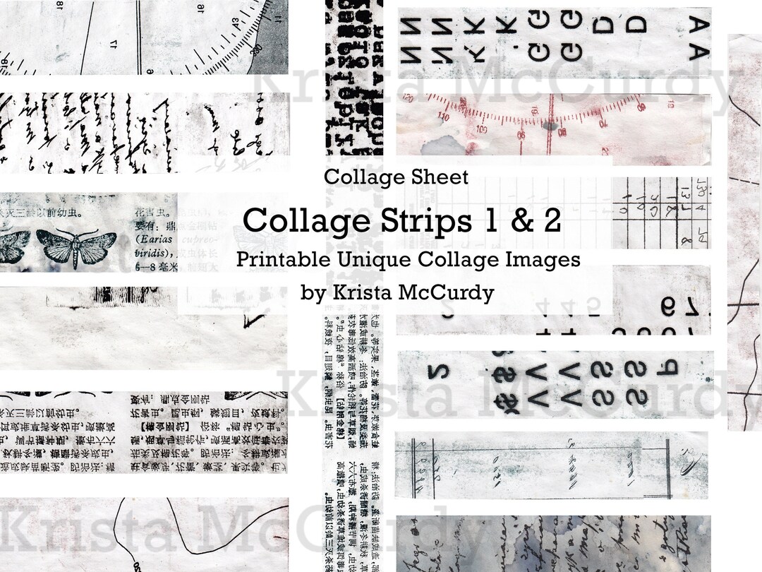 Collage Sheets Digital Download Printable Paper Scraps Junk Journal ...