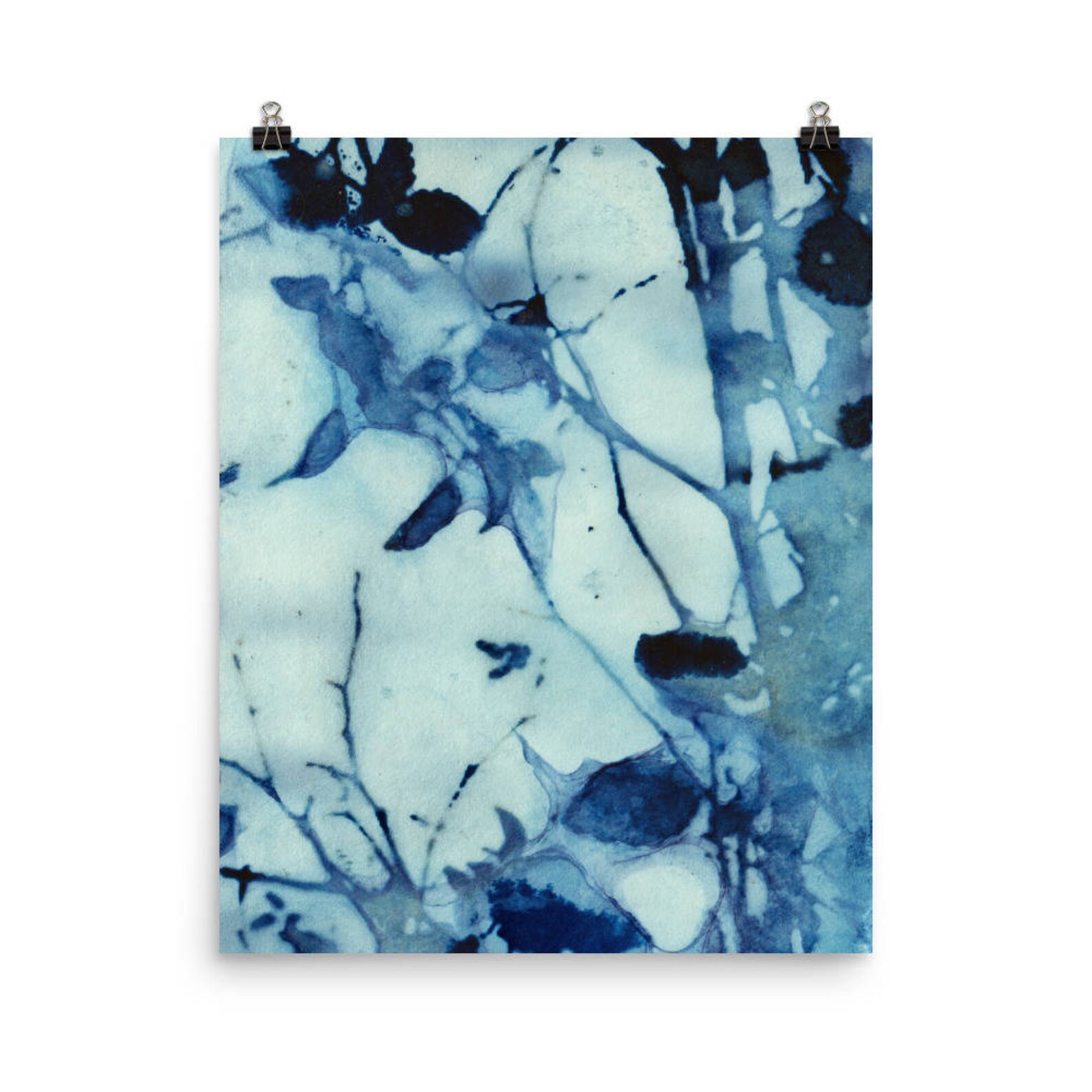 Abstract Cyanotype Botanical Art Print Modern Nature Wall - Etsy