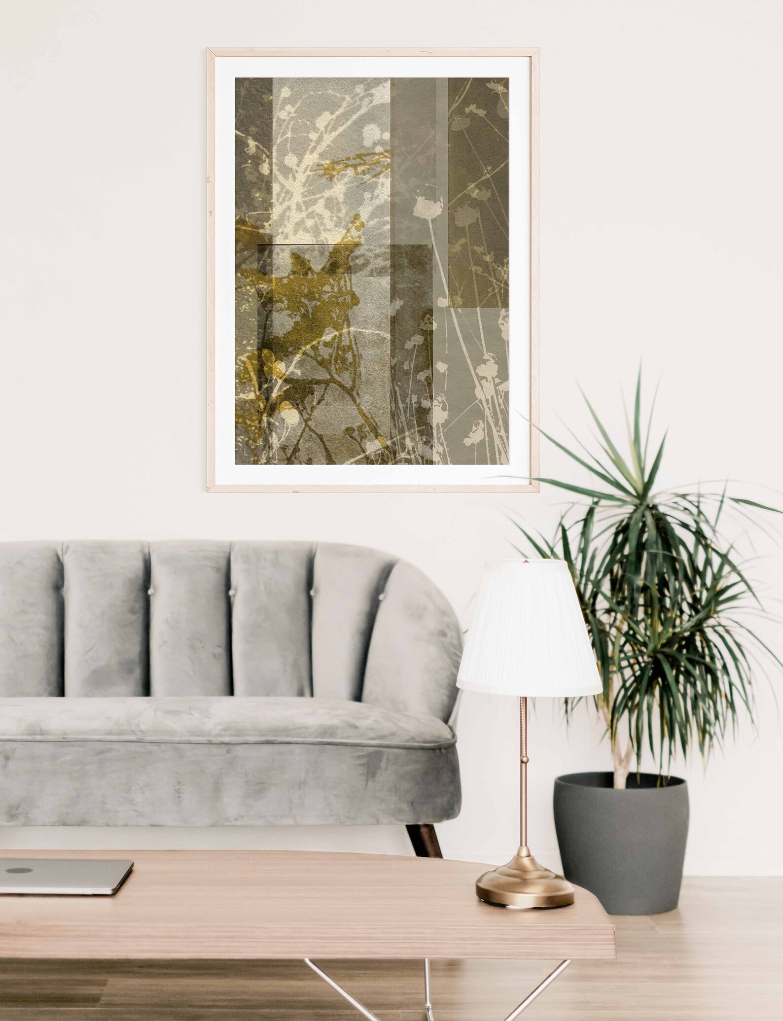 Printable Botanical Cyanotype Collage Art PATCHED & SLATTED Digital ...