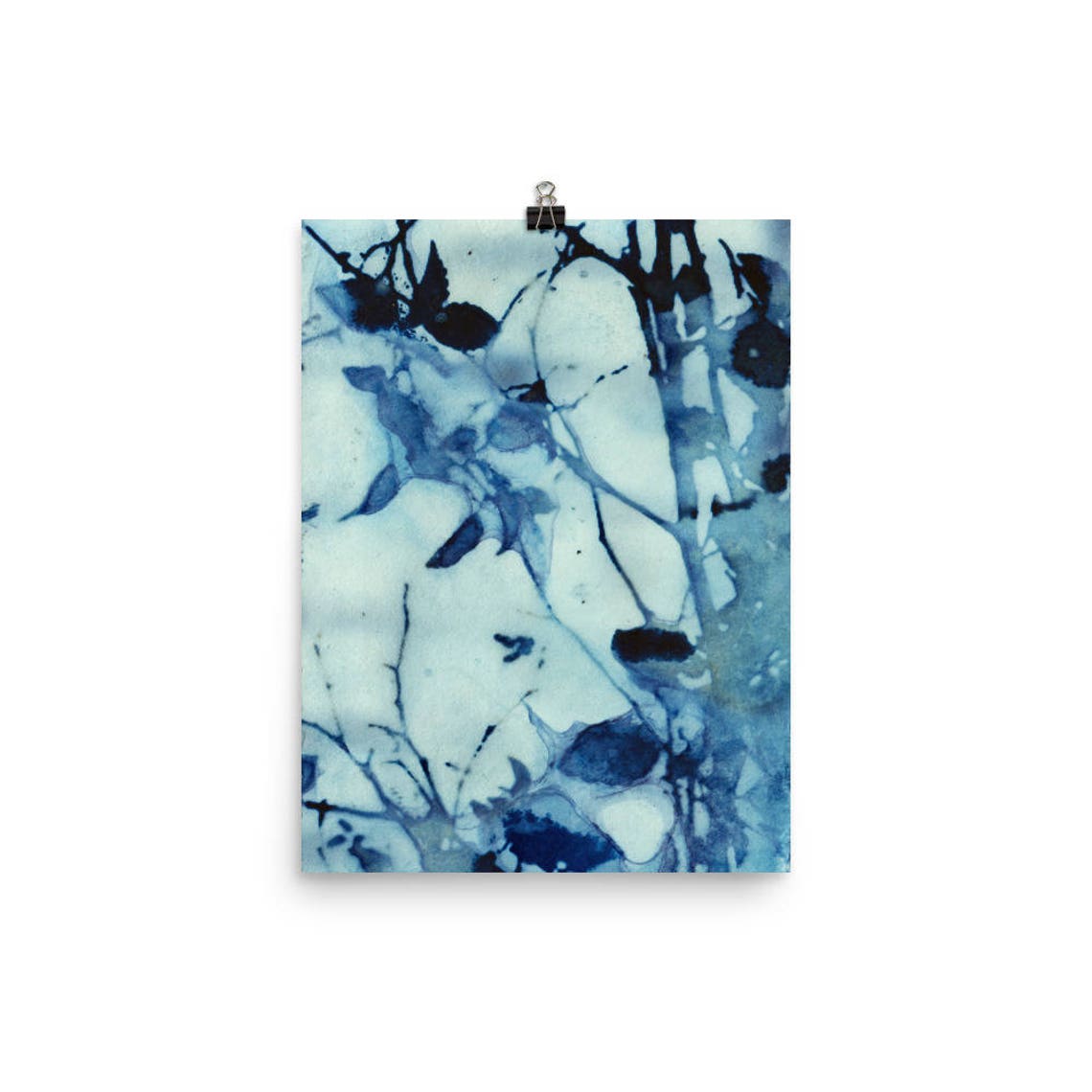 Abstract Cyanotype Botanical Art Print Modern Nature Wall - Etsy