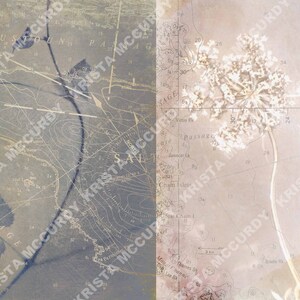 Digital Paper Pack LUMINOUS MAPS Printable Spring Garden Junk Journal ...