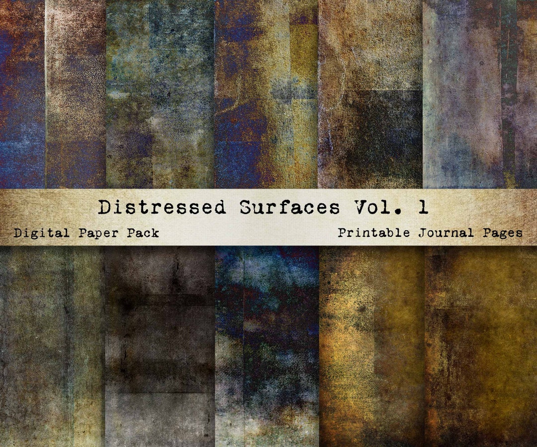 Digital Grunge Paper Pack Distressed Surfaces Vol. 1 Printable Junk ...