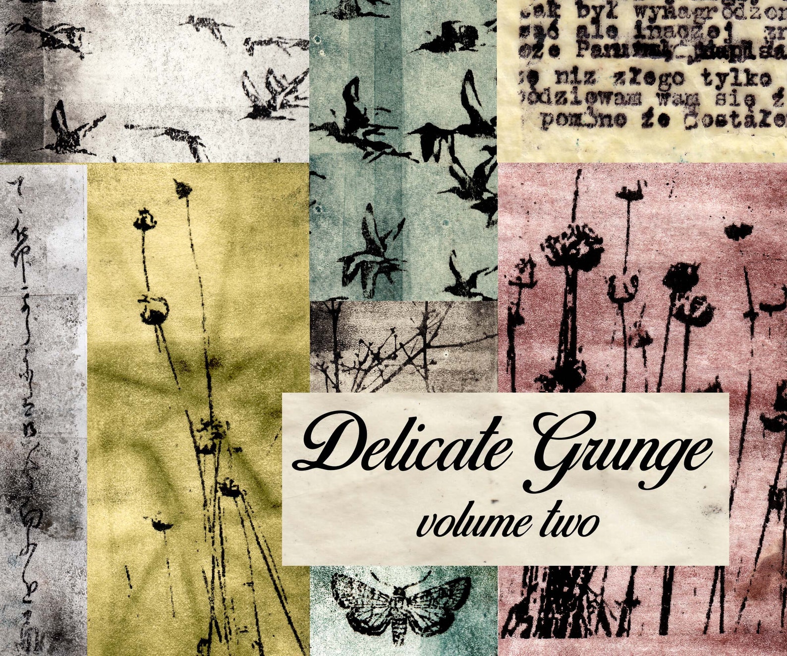 Printable Grunge Collage Sheets, Digital Paper, Printable Junk Journal ...