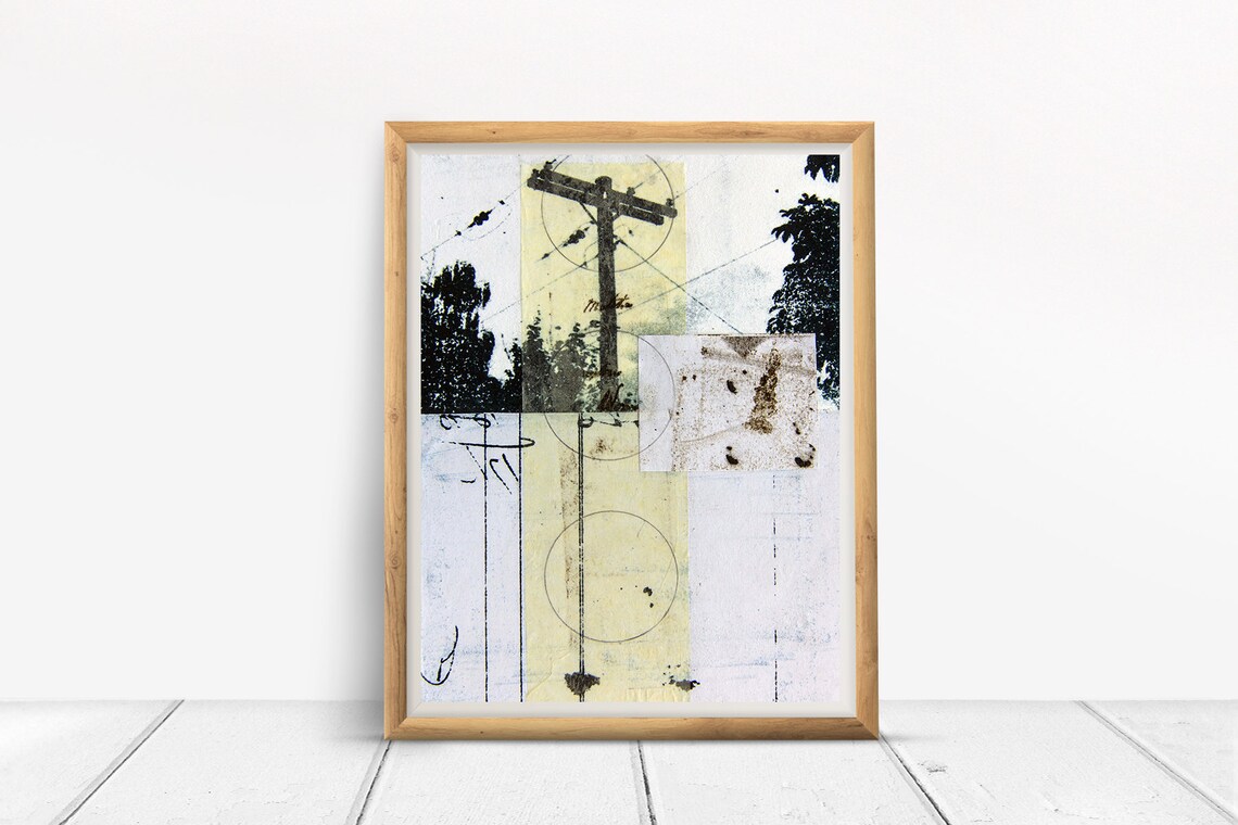 Collage Art Print POWER LINES Art for Walls Prints for | Etsy