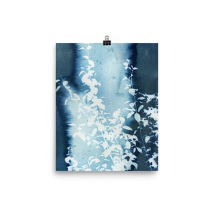 Abstract Art, Cyanotype Botanical Art Prints, Blue Flower Art to Frame ...