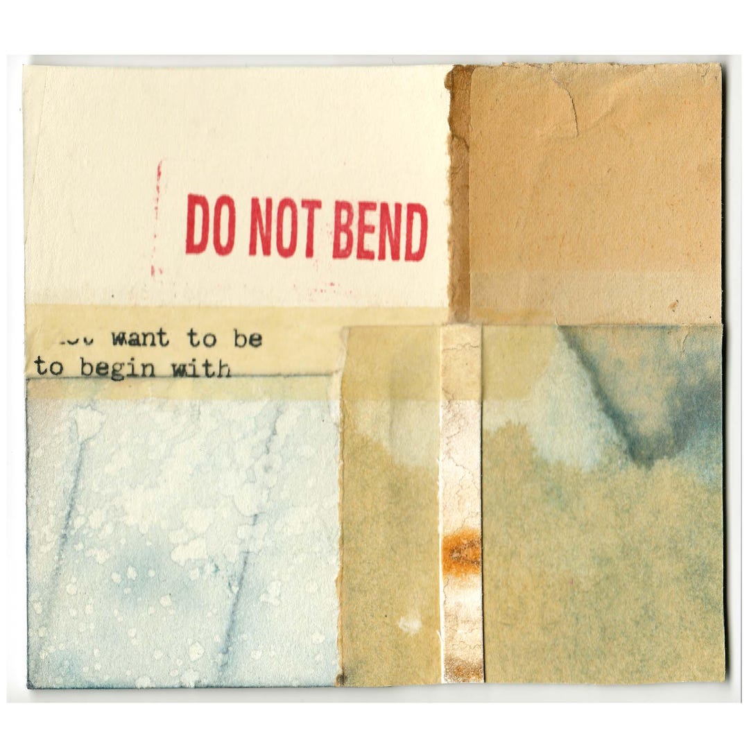 Collage Mixed Media Art DO NOT BEND Handmade Original Art to Frame Gift ...