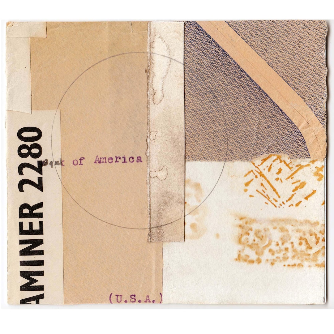 Original Paper Collage Art: Vintage Ephemera Assemblage (4x4.5) - Etsy