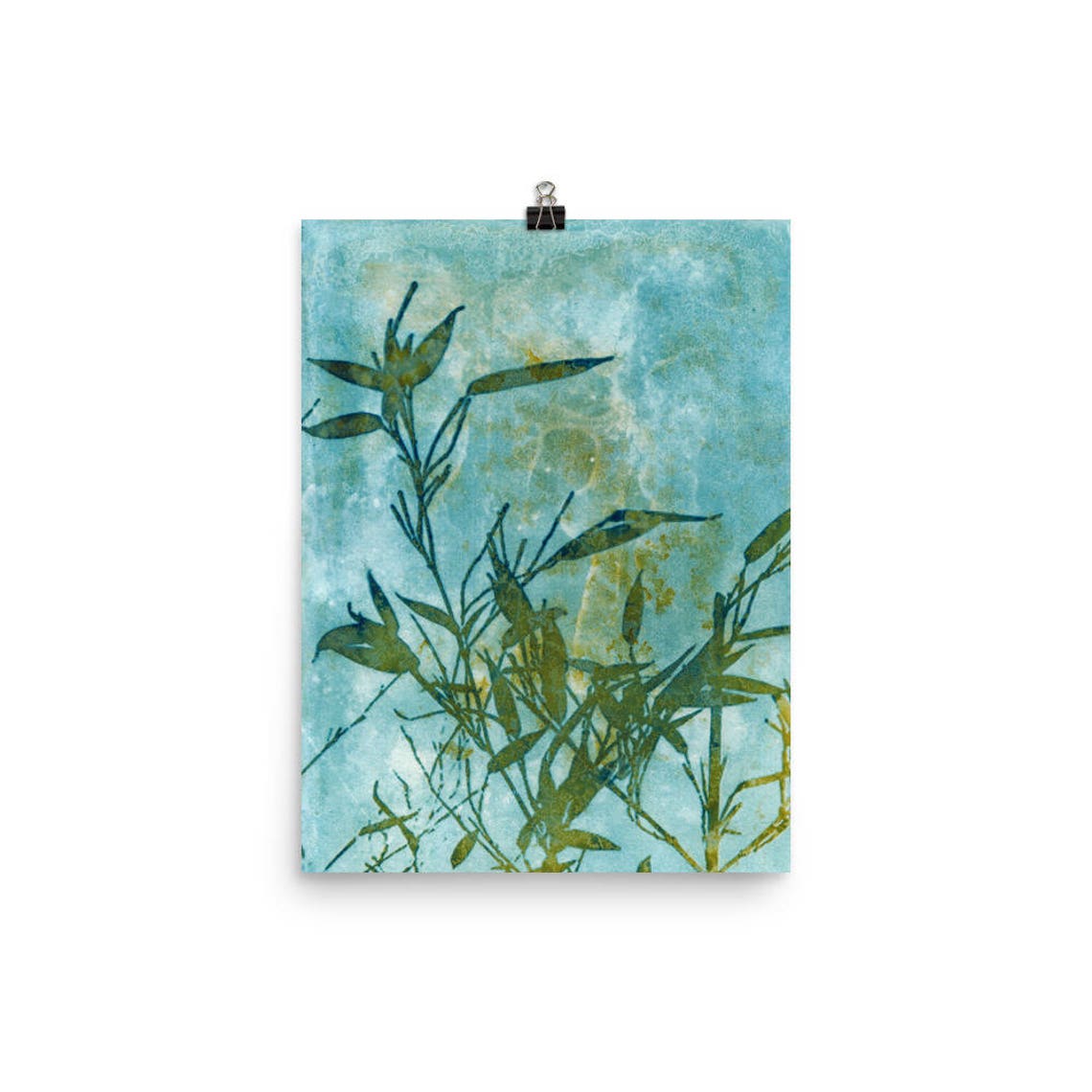 Art Print LEAFY BAMBOO Cyanotype Print - Etsy